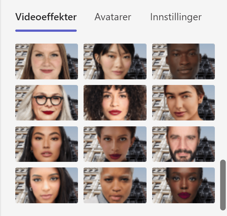 Hvordan bruke Maybelline filter i Teams møter